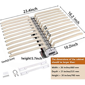 tonchean Pull Out Pants Rack Pants Hanger Bar 22 Arms Steel Pull Out Trousers Rack Clothes Organizers for Space Saving and Storage 18(L) x 23.4(W) x 5.7(H) inch