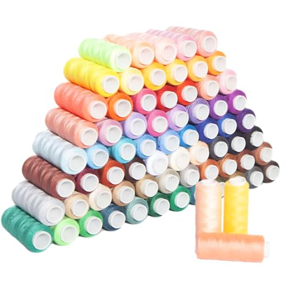 Bilieasy Sewing Thread Set 72 PCS All Purpose Polyester Thread kit Each 250 Yards for Hand or Machine Sewing (72 Color)
