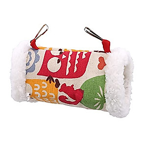 ShanLily Warm Bird Nest House Bed Hanging Hammock Plush Hanging Snuggle Cave Hut for Pet Parrot Parakeet Cockatoo