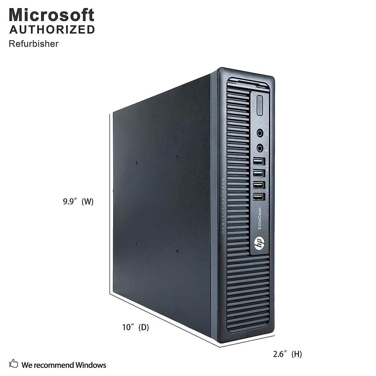 HP EliteDesk 800 G1 USFF Desktop PC Computer Package, Intel Quad Core i5 up to 3.6GHz, 16G DDR3, 512G SSD, USB 3.0, VGA, DP, 20 Inch LCD Monitor(Brands May Vary), Keyboard, Mouse, Win 10 Pro (Renewed)