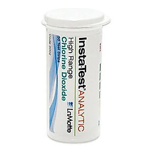 LaMotte Insta-Test 3002 Chlorine Dioxide Single Factor Test Strip, 0-500ppm Range (Vial of 50 Strips)
