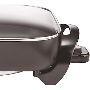 Brentwood SK-75 16-Inch Non-Stick Electric Skillet with Glass Lid, Black
