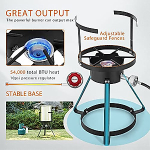 VIVOHOME 30 Qt. Aluminum Turkey Deep Fryer Pot with Injector Thermometer Kit and 54, 000 BTU Outdoor Propane Stove Burner Stand for 20 Lbs Turkey