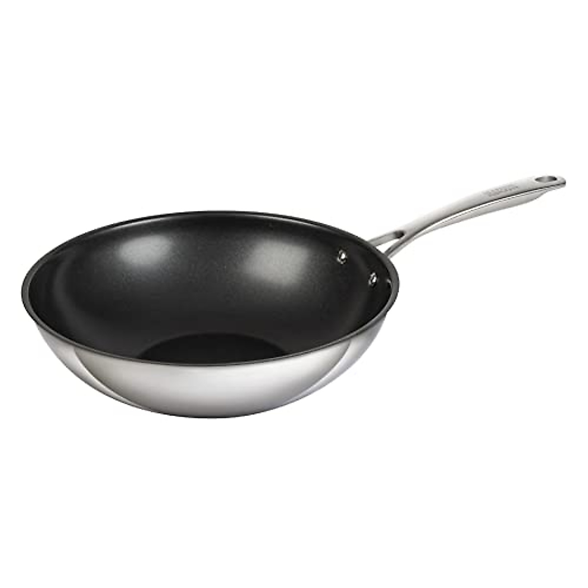 KUHN RIKON Allround Oven-Safe Induction Non-Stick Wok, 24 cm, Stainless Steel, Silver