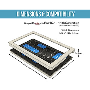 Smart Home Mount Tablet Wall Mount Kit with Integrated Power Cable - Fits Fire 10 - White