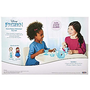 Disney Frozen Tea Set for Girls - 10 Piece Tea Party Set - Pretend Tea Time Play Kitchen Toy, Blue