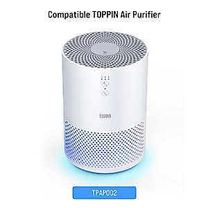 TOPPIN Air Filter Replacement for Air Purifier TPAP002 AP002, True HEPA Filter, Comfy Air C1 HEPA Air Purifier Filter, Allergens Guard Air Filter Replacement, TPFF002, 1 Pack Blue