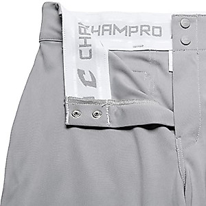 CHAMPRO Triple Crown Open Botton Pant, GREY, Medium