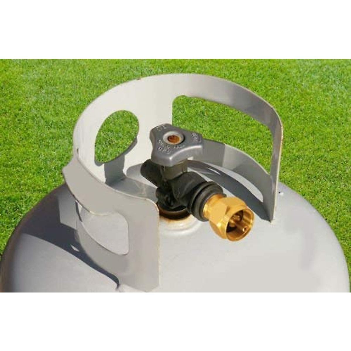 MENSI One Pound Tank Propane Refill Adapter for Small cylinders 100% Solid Brass with Flow Safety Protection