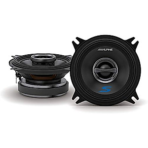 Alpine S-S40 S-Series 4-inch Coaxial 2-Way Speakers (pair) - Contains 4x6" Adapter Plate