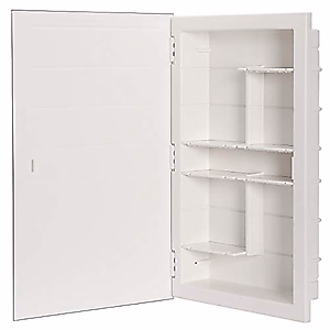 Zaca 11-1-26-32 Regulus Frame Recessed Mount Medicine Cabinet-Reversible for Left/Right Swing, 26"L x 16"W, 6 Shelf, Chrome