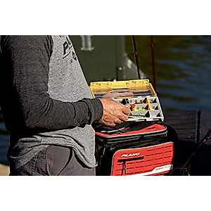 Plano EDGE 3500 Premium Tackle Storage with Rustrictor Rust-Resistant Technology, Gray and Yellow, Waterproof Terminal Tackle Box Organization, Small