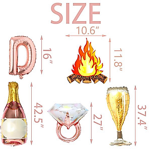 Camping Bachelorette Party Decorations Rose Gold Camp Bachelorette Balloons Weekend In The Woods/Lake Hiking/Mountain Themed Engagement Bridal Shower Party Supplies Decorations