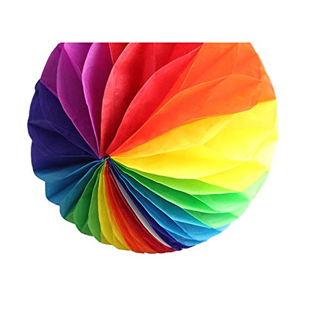 8PCS Hanging Iridescent Honeycomb Ball Rainbow Tissue Paper Pom Poms Balls Flowers Decorative for Bridal Shower Wedding Birthday Theme Party Home Wall Decoration (10”/25cm)