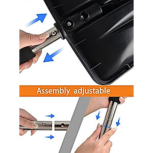 3-in-1 Snow Shovel with Ice Scraper & Snow Brush, Multifunctional Emergency Snow Shovel Kit, 3 Piece Portable Snow Shovel Removal Kit for Car and Truck, Camping and Outdoor Activities