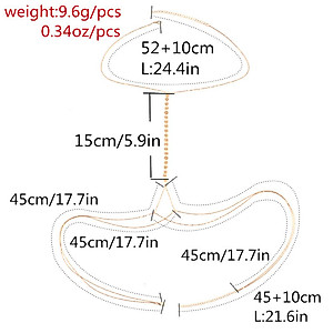 Dreamyn Boho Sexy Body Chain Silver Sequins Belt Bikini Chains Summer Crystal Bra Waist Body Jewelry for Women and Girls (Gold)