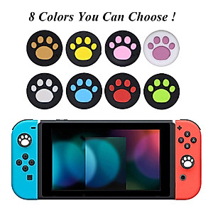 4 pcs Silicone Thumb Grips Cover Stick Joystick Thumbstick Caps for Nintendo Switch NS Nitendo Switch Lite NS JoyCon (2 Pink 2 Green)