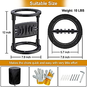 PooLuck 2023 Newest Firewood Kindling Splitter, Kindling Log Wood Splitter Cracker, Cast Iron Manual Log Splitter Wedge with Double-Edge Wood Splitting Wedge, Heavy Duty Firewood Splitter Wood Cracker