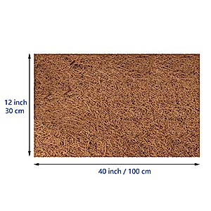 HHTHH Natural Coconut Fiber Liner Sheets 40 x12 inch Coconut Mat Squared Fiber Coir Liner Roll for Garden Decoration Insulation Flowerpot Basket Liner Pet Bed Pad