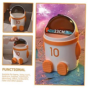 OKUMEYR Astronaut Trash Can Waste Bin Plastic Trash Can Garbage Can Storage Bin Office Waste Can Garbage Bucket Rubbish Bin Household Trash Can Waste Basket Trash Bin Waste Container
