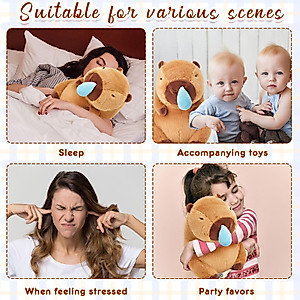 Simgoing 13 Inch Capybara Stuffed Animals Capybara Plush Toy Capybara Plushie Soft and Comfortable Brown Capybara Doll Pillow for Girls and Boys, Home Decoration, Birthday Gift (Orange)(Snot)