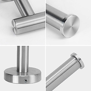 NearMoon Bathroom Toilet Paper Holder, Premium SUS304 Stainless Steel Rustproof Wall Mounted Toilet Roll Holder for Bathroom, Kitchen, Washroom (1 Pack, Brushed Nickel)