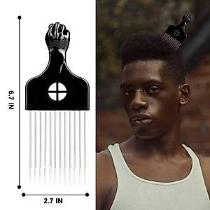 Magic Twist Hair Sponges Set, Big Holes Sponge Brush for Hair, Curling Sponge Glove for Men Women Curls with Metal Afro Pick(6.7 inch)