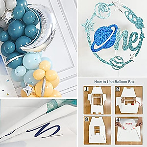 YSHMFEUX First Trip Around The Sun Birthday Decorations Party Supplies, Space Theme 1st Birthday Party Decor, 1st Birthday Boy Decorations, Baby Boy 1st Birthday Decor