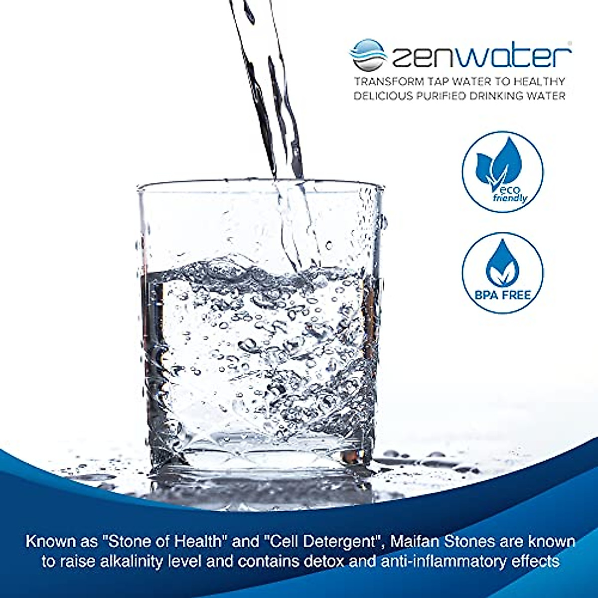 Zen Water - Maifan Mineral Stones Case Replacement Exclusively for Zen Water Filter System, Portable Water Purification System Essential