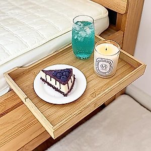 SUYUDSM Bedside Shelf, Bunk Bed Shelf Clip On Nightstand Snack Organizer, Bed Side Table Tray College Dorm Room Essentials
