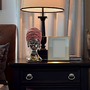 African Statue and Sculptures for Home Decorations, for Home Decor,African Figurines, for Living Room Women Statue Shelf Decor Accent