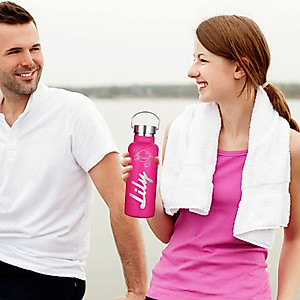 SRdrew Personalized Water Bottles, Custom Insulated Water Bottle with Name Logo Text Engraved for Men Women Boys Girls- 26oz/12oz(350ML/750ML)