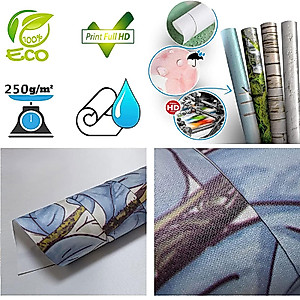 Universe Purple Night Sky Stars 3D Wall Murals Wallpaper, Galaxy Meteor Aurora Wall Poster Murals, Wall Painting Art Wallpaper for Living Room and Bedroom Home Decor 177" by 124"