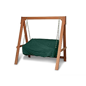 Covermates Outdoor Swing Cover - Light Weight Material, Weather Resistant, Elastic Hem, Seating and Chair Covers, 56W x 25D x 32H, Green
