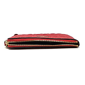 COACH Women's Corner Zip Wristlet (Embossed Leather - 1941 Red)