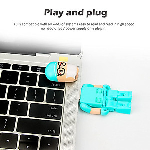 Novelty USB Flash Drive 64GB, LEIZHAN Doctor Robot Toy Character Thumb Jump Drive for Kids Students Gift Pendrive