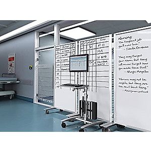 Balt 27614 Beta Sit Stand Mobile Workstation Cart, 67" H x 32" W x 33" D