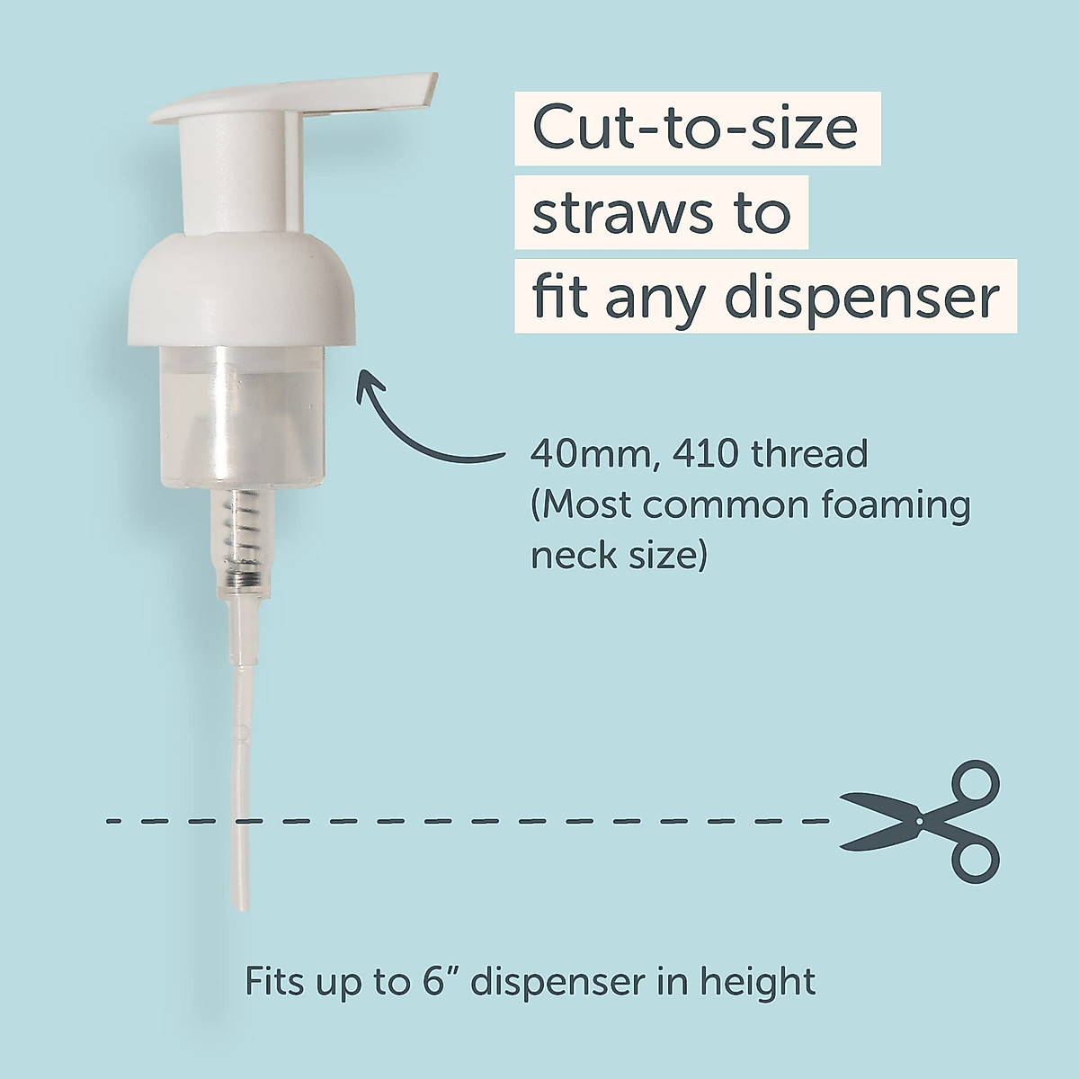 Tirtyl Foaming Replacement Pump Set - 2 Pack - 40mm (1.57”) Wide Rim (40/410 neck size) - Unique Matte Finish - High Rated 1.66c Foam Output for Maximum Foam (Matte White)