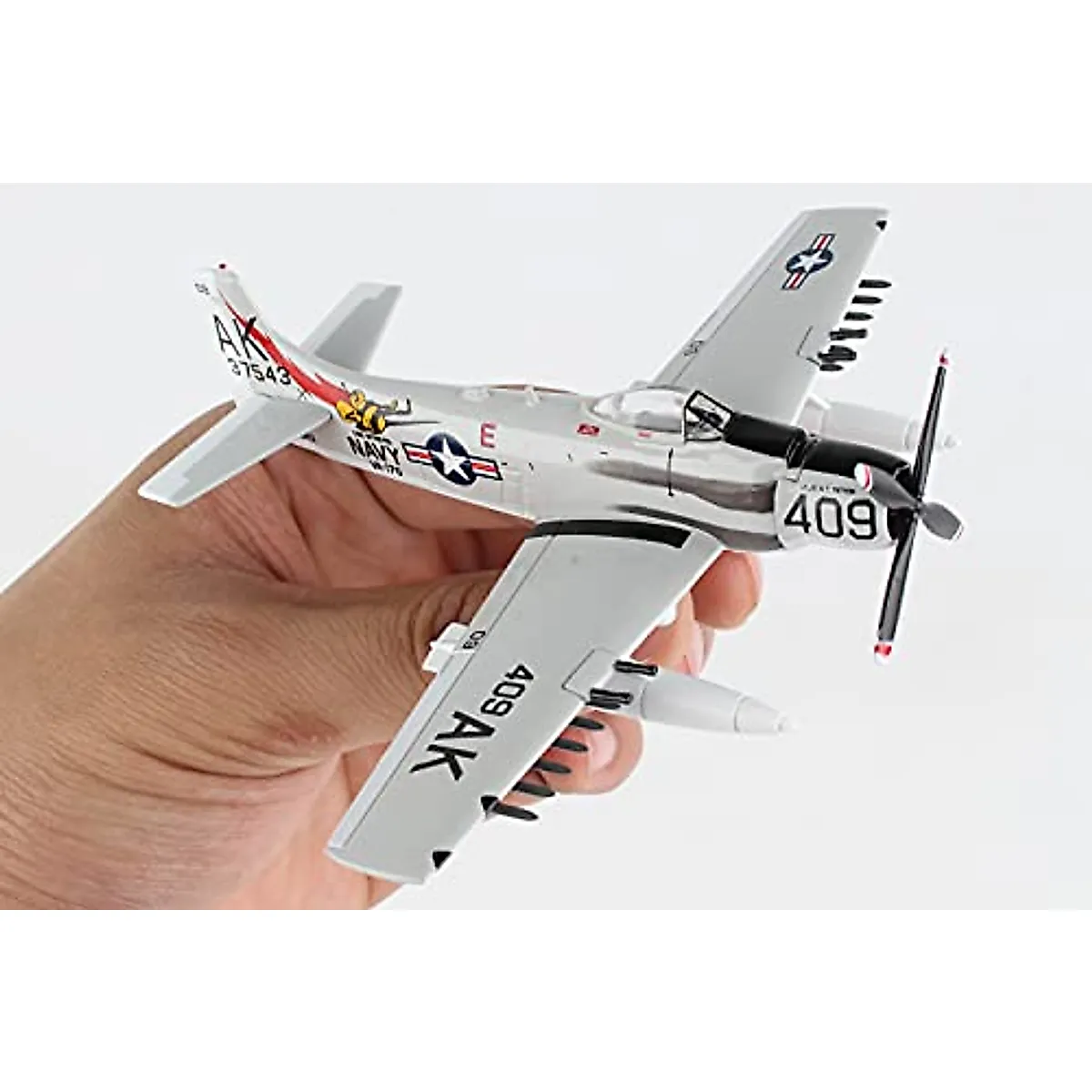 Daron Postage Stamp A1H SkyRaider 1/110 Papoose Flight PS5364-3, White