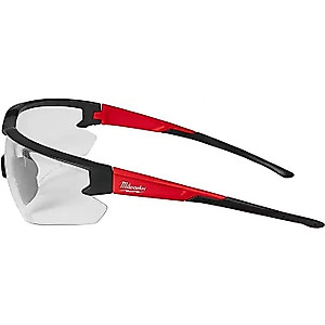 Milwaukee Anti-Fog Safety Glasses Clear Lens Black/Red Frame 2 pc. - Case of 2