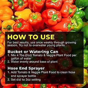 Organic Tomato Fertilizer - Fertilizer for Vegetable Garden - Tomato Plant Food - Organic Fertilizer for Vegetables - Calcium for Tomato Plants - Liquid Garden Fertilizer for Outdoor Vegetables - 32oz