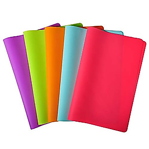 Placemats for Kids, Silicone Placemat for Dining Kitchen Table, Waterproof Dining Mat for Kids Baby Toddler, Reusable, Easy to Clean (5 Pack) Multicolor
