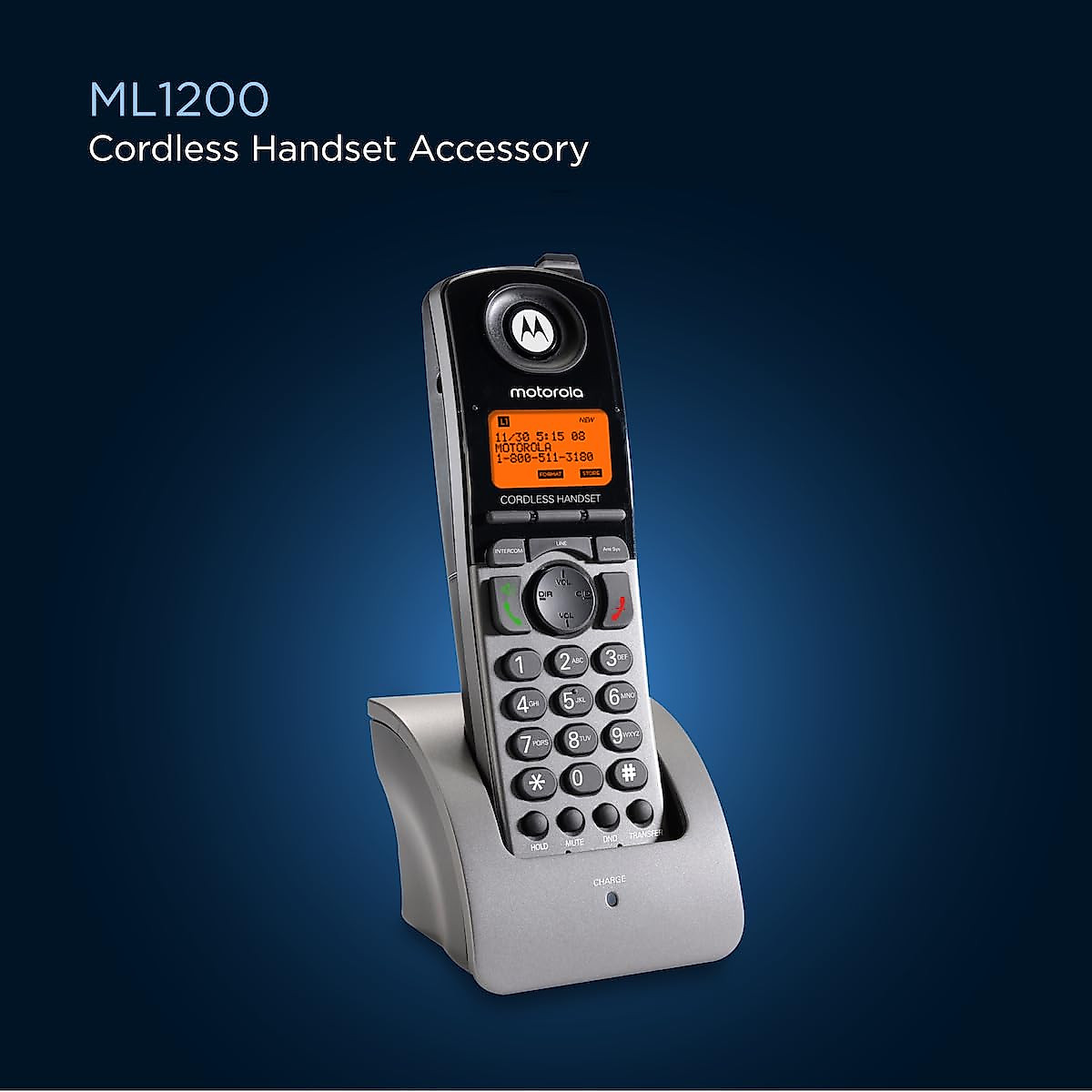 Motorola ML1200 DECT 6.0 Expandable 4-line Business Phone System with Voicemail, Digital Receptionist and Music on Hold, Black,