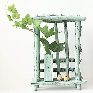 ImprovingLife Wall Vase Decor Driftwood Hand Made Home and Garden Decor (Vintage Green)