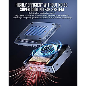 GMKtec Mini PC Windows11 Pro, AMD Ryzen 7 5800U(1.9-4.4GHz) Mini Desktop Computers, 16GB DDR4 512GB M.2 2282 PCIe SSD, Micro PC with Dual 4K@60Hz HDMI, WiFi 6E,BT5.2, Type-C for Gaming Business Home