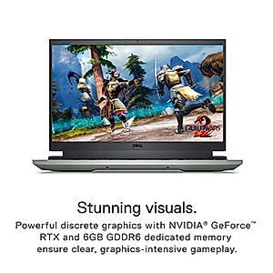 Dell G15 5520 15.6 Inch Gaming Laptop - FHD 120Hz Display, Intel Core i7-12700H, 16GB DDR5 RAM, 512GB SSD, NVIDIA RTX 3060 6GB GDDR6, Wi-Fi 6, Windows 11 - Spector Green