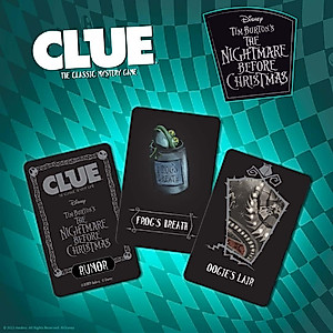 CLUE: Disney The Nightmare Before Christmas | Collectible Clue Game Based on Disney Classic Film | Officially-Licensed Game with Familiar Locations and Iconic Characters