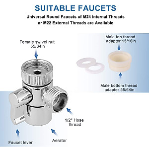 Hand Shower Sink Shower Hose Sprayer for Hair Washing,Faucet Rinser Set with Faucet Adapter, Shower Stand and Hose - for Utility Room, Bathroom, Laundry Tub HG522