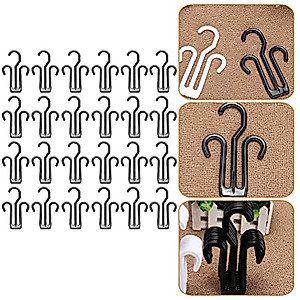 LIOOBO Sneaker Rack Bike Shoe Holder Drying Rack: 24pcs Plastic Cycle Shoe Hanger Towel Hooks Double Hooks Hanging Shoe Organizers Sneaker Shelf