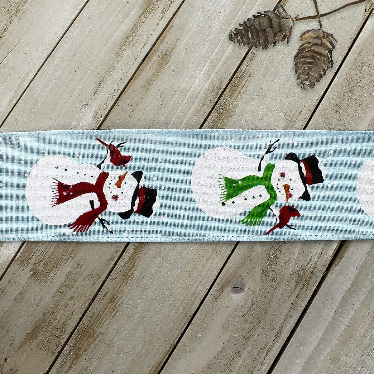 Ribbon Traditions Winter Snow Much Fun Wired Ribbon 2 1/2" by 10 Yards